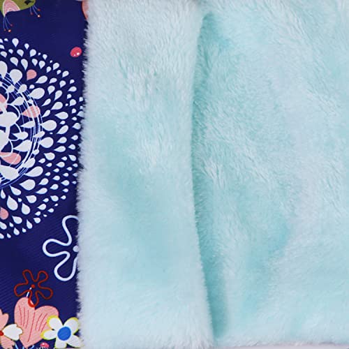 Wontee Small Pet Sleeping Pouch Sleep Bag Warm Bed Hideout for Hamsters Hedgehogs Sugar Gliders Squirrels (L, Blue Elk)
