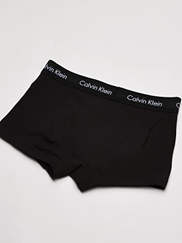 Calvin Klein Men's Cotton Stretch Multipack Low Rise Trunks, Black, Medium