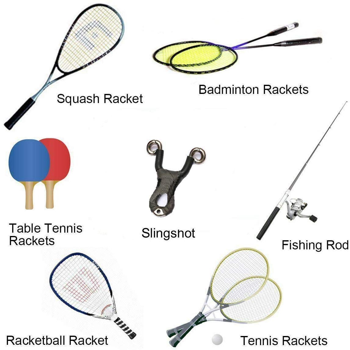 Abovehill Tennis Racket Grip Tape Matte Surface Non-slip for Tennis Racket Badminton Racket Baseball Bat Bicycle Grip Fishing Rod Grip 7-Pack