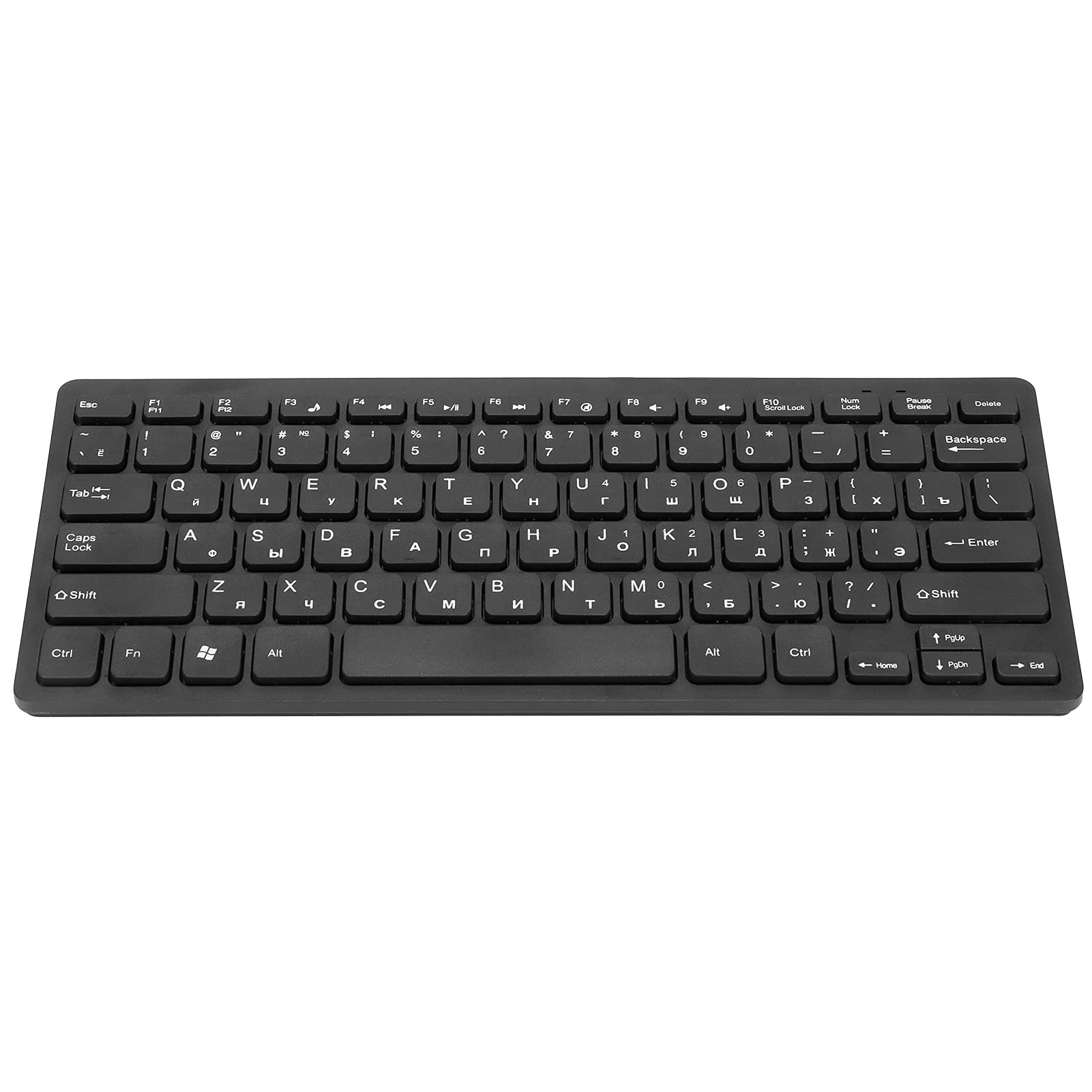 Asixxsix Wired USB Keyboard, Ergonomic Design 78 Keys Mechanical Keyboard Wired Computer Keyboard Gaming Keyboard Black Keyboard for PC Laptops Notebook Computer, Plug and Play (Russian)