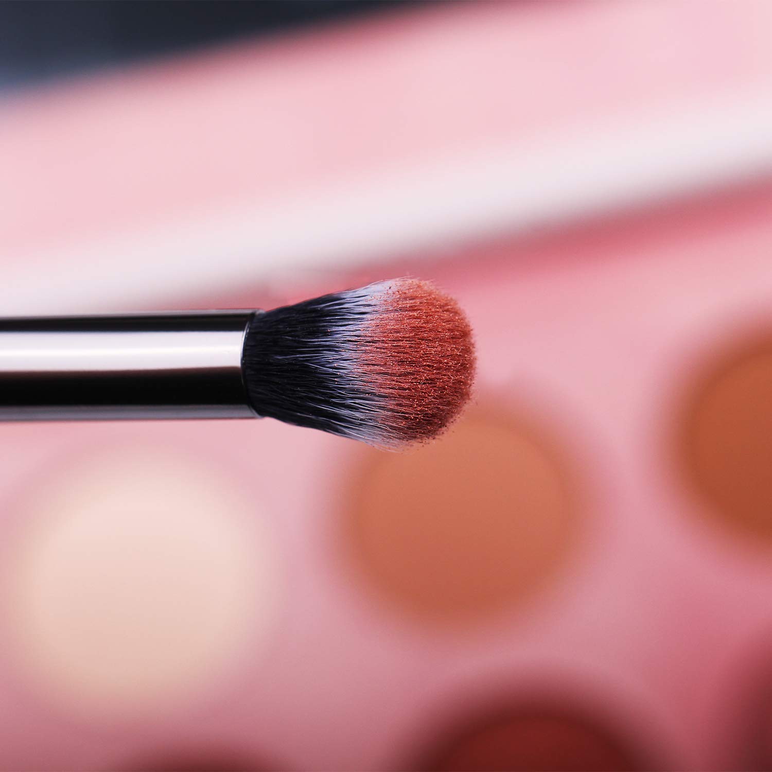 7pcs Eye Makeup Brushes Essential Pink Eyeshadow Makeup Brush Set for Eyes Blending Crease Shader Detailer Definer Eyelash Brush Make Up Brush Kit