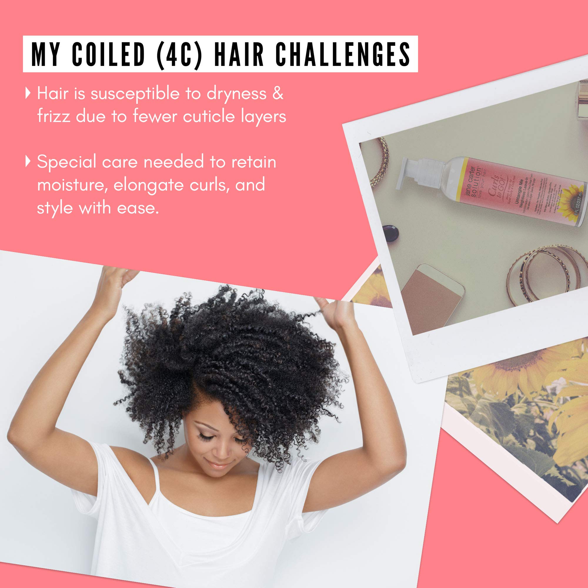 JANE CARTER SOLUTION Curls to Go Untangle Me Weightless Leave-In Conditioner (8oz) - Nourishing, Moisturizing, No Buildup