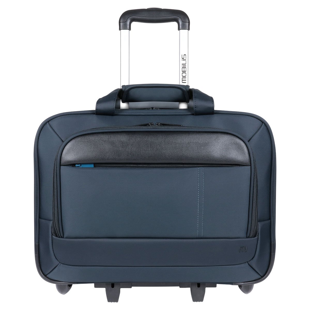 MOBILIS 14-17 inch PC Wheeled Case/Case/Travel Short Lounge Bag, Water-Repellent Material, Navy Blue