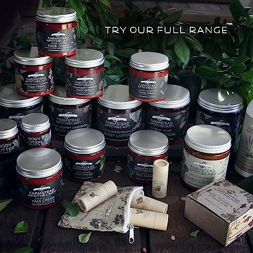 Farmstead Apothecary 100% Natural Anti-Aging Face Cream with Jojoba Oil, 4 oz (Lemon Lavender)