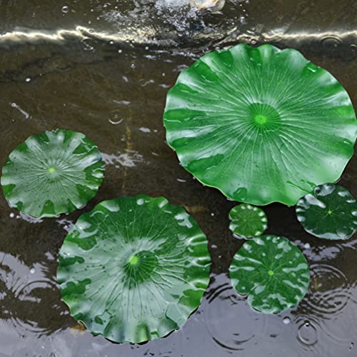 DOITOOL Lily Pads for Ponds Artificial Floating Foam Lotus Leaves, 2PCS Realistic Lily Pads Leaves 23.6 Inch Large Artificial Water Lily Pads Ornaments for Pond Pool Aquarium Water Decoration