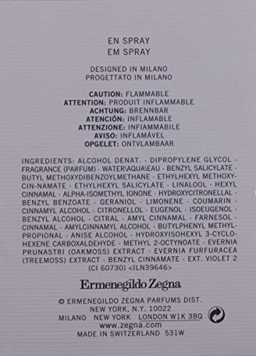 Ermenegildo Zegna Uomo for Men Eau de Toilette Spray, 1 Ounce