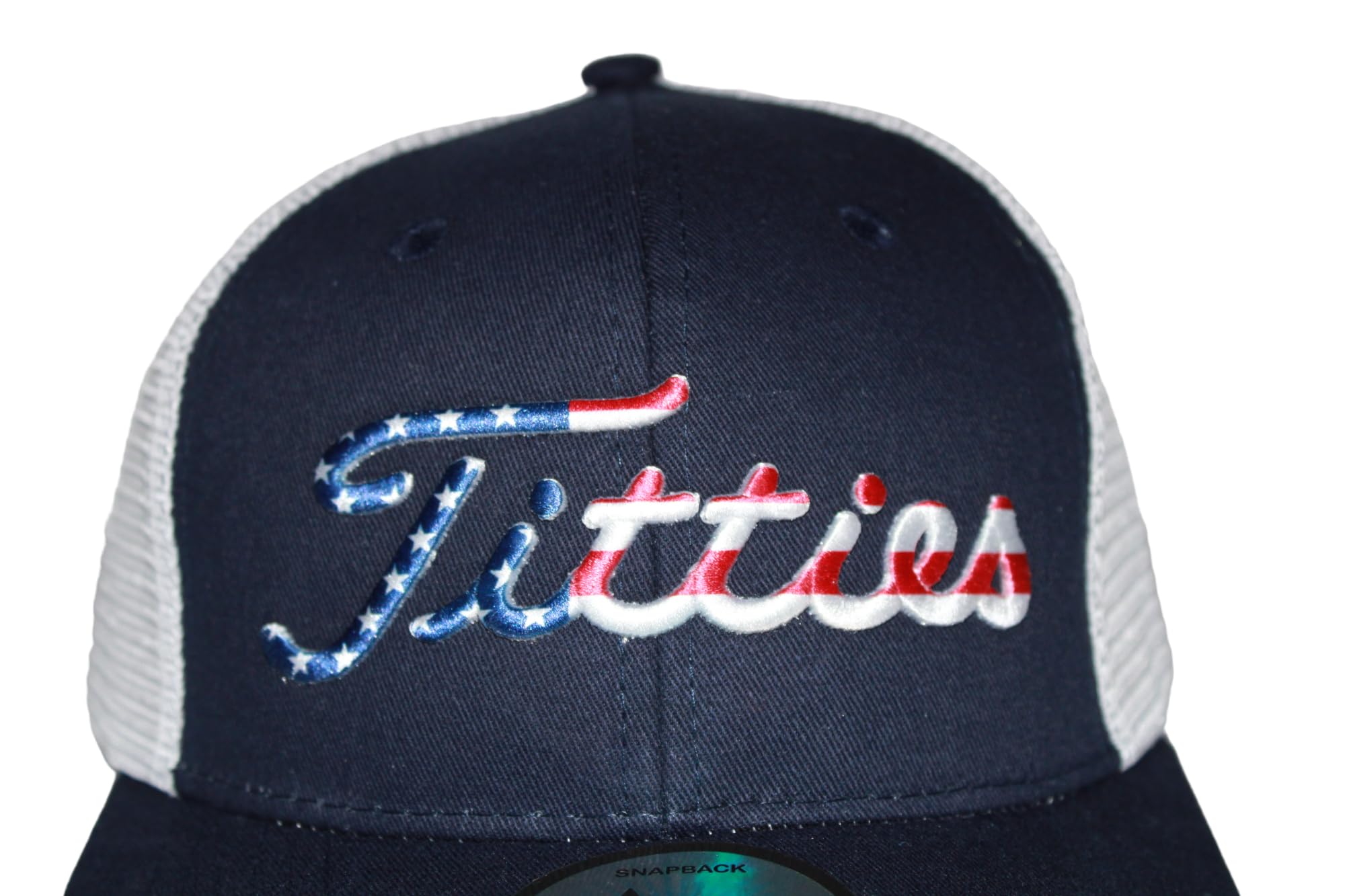 All Possibilities 369 USA Titties Snapback Navy with White Mesh Golf Hat Men, Women, Funny