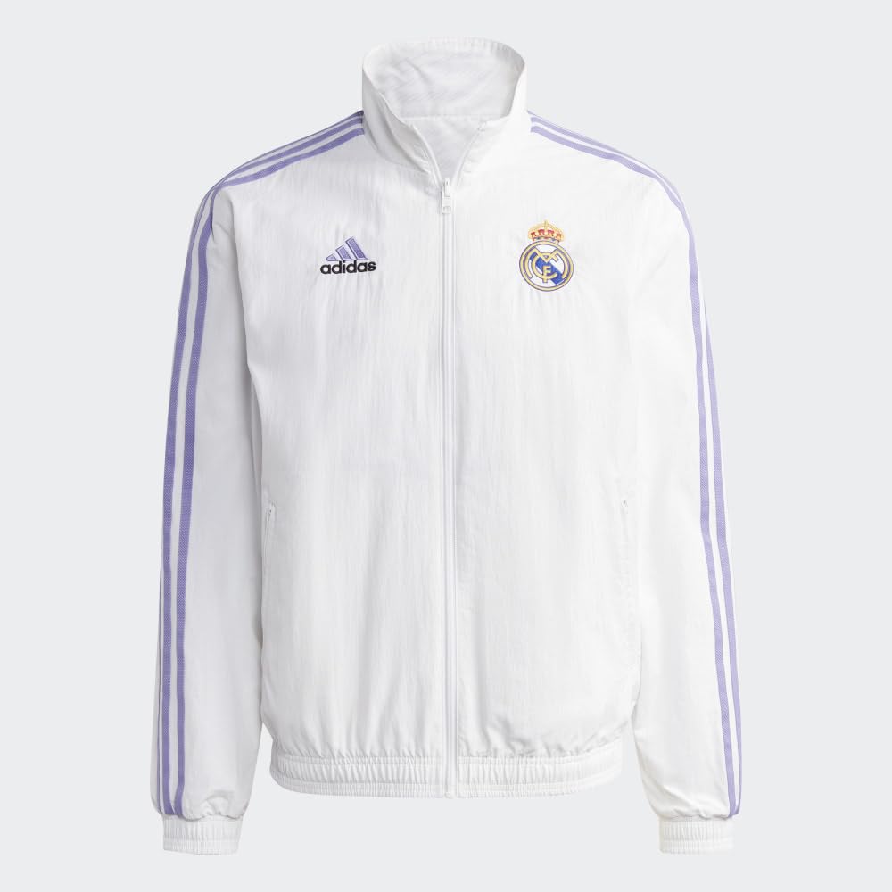 adidas Real Madrid Anthem Jacket Men's, White, Size S
