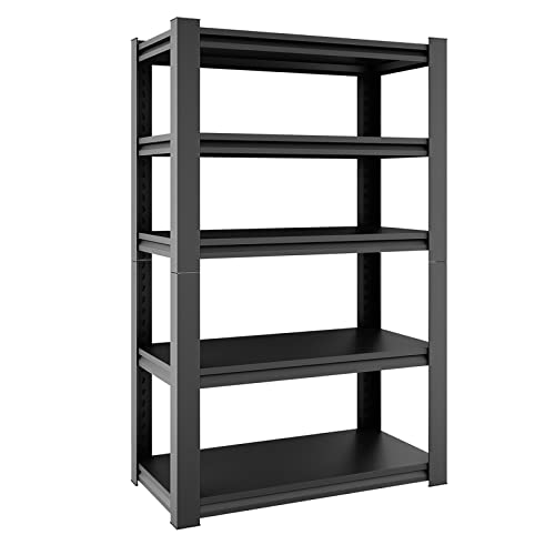Leariso 5-Tier Garage Shelving Heavy Duty, Adjustable Garage Storage Shelves, Metal Shelves for Storage, Utility Shelf Rack for Warehouse Basemen Pantry Kitchen, 31.5" W x 15.7" D x 63" Hā¦