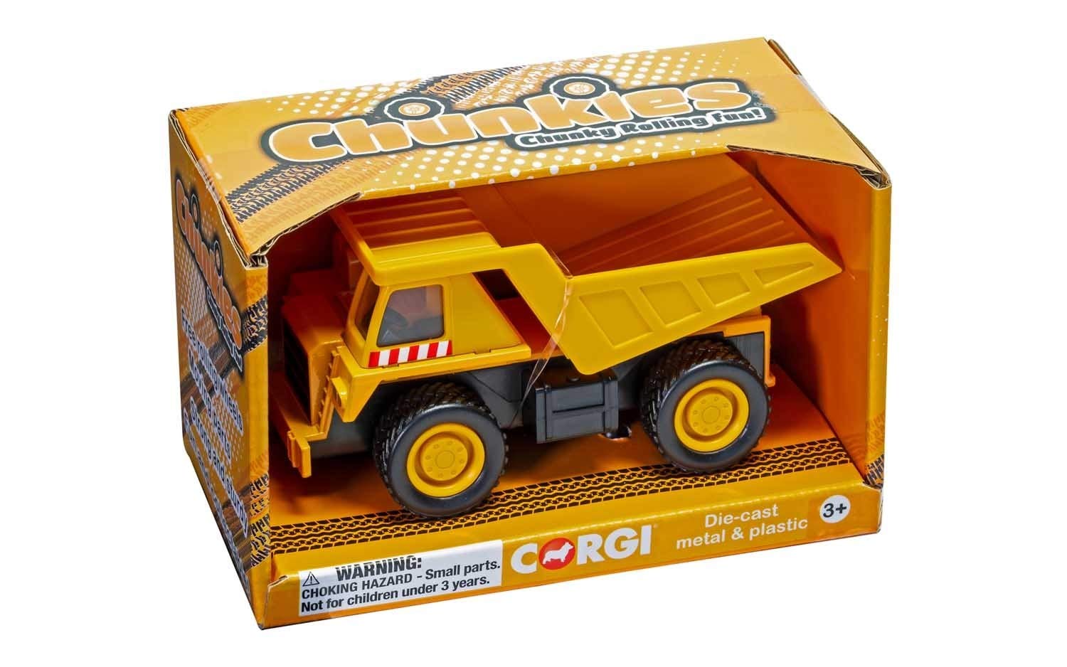 Corgi Chunkies Contruction Front Loader Tractor, Crane Truck and Dump Truck Triple Pack Toy Vehicles CHP02