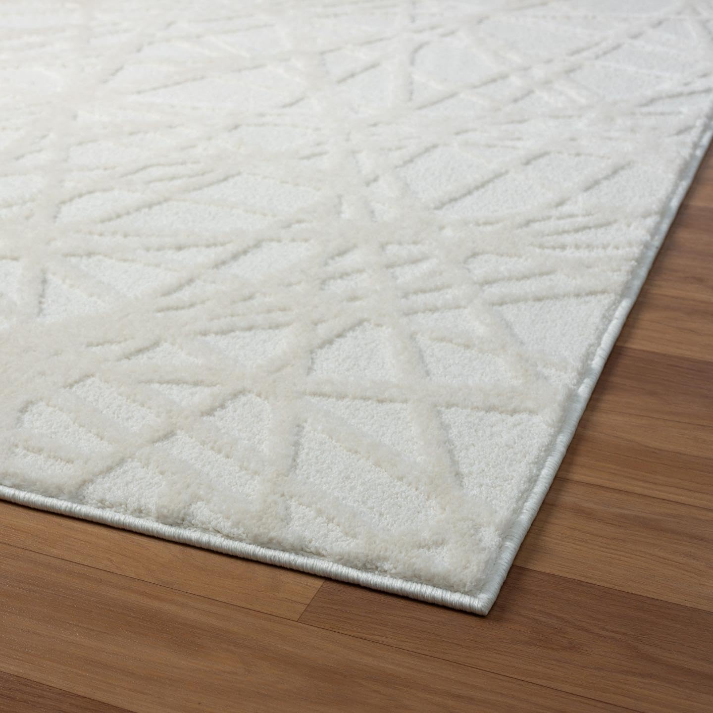 LUXE WEAVERS Jasper Collection 689 Cream 8x10 Modern Abstract Area Rug
