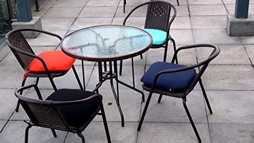 Augld 2 Pack Water Repellent Patio Chair Cushion Breathable 17"x16" Seat Cushion with Ties Teal