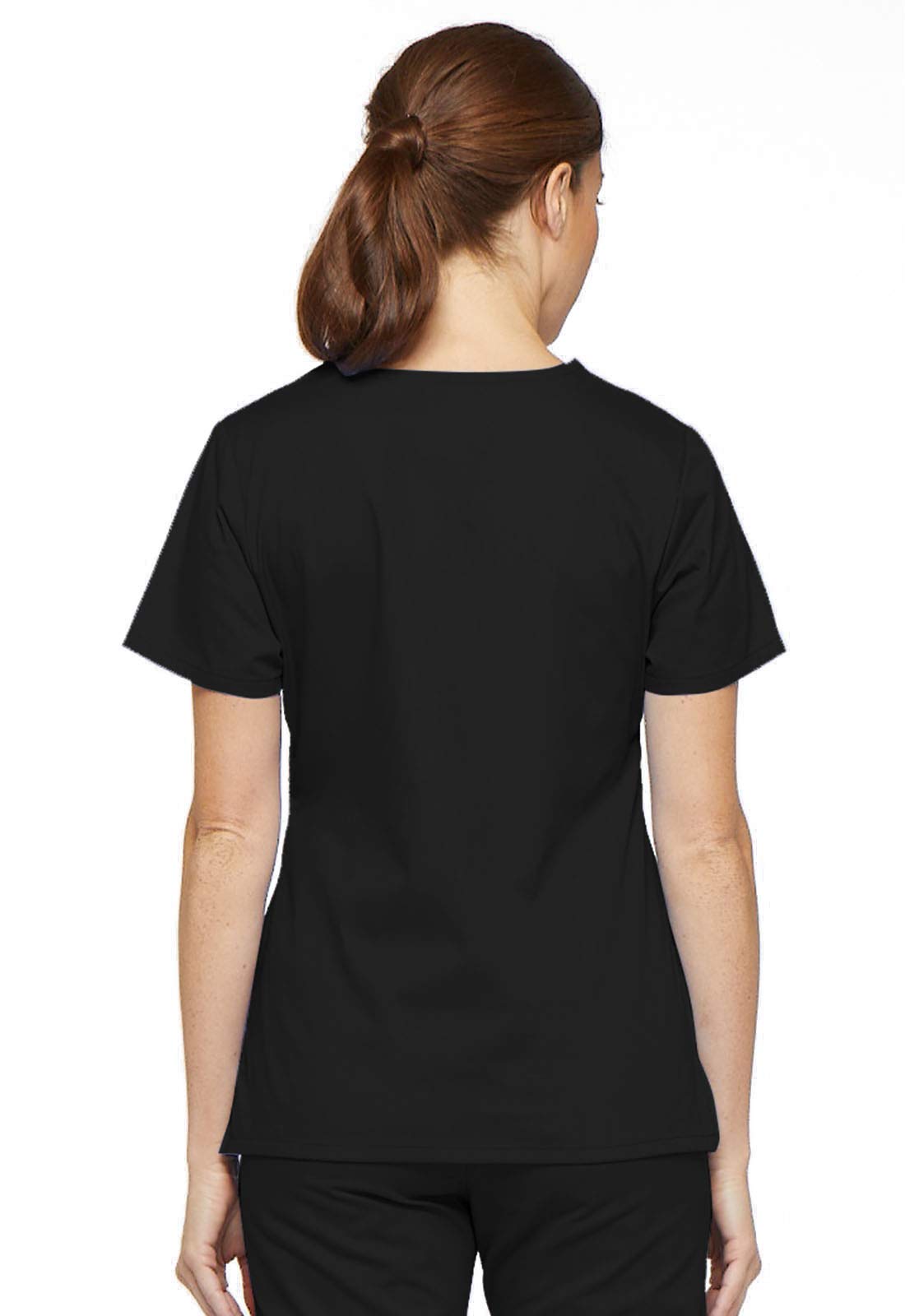 Dickies Women's EDS Signature Mock Wrap Top with Multiple Instrument Loop, Black, X-Large