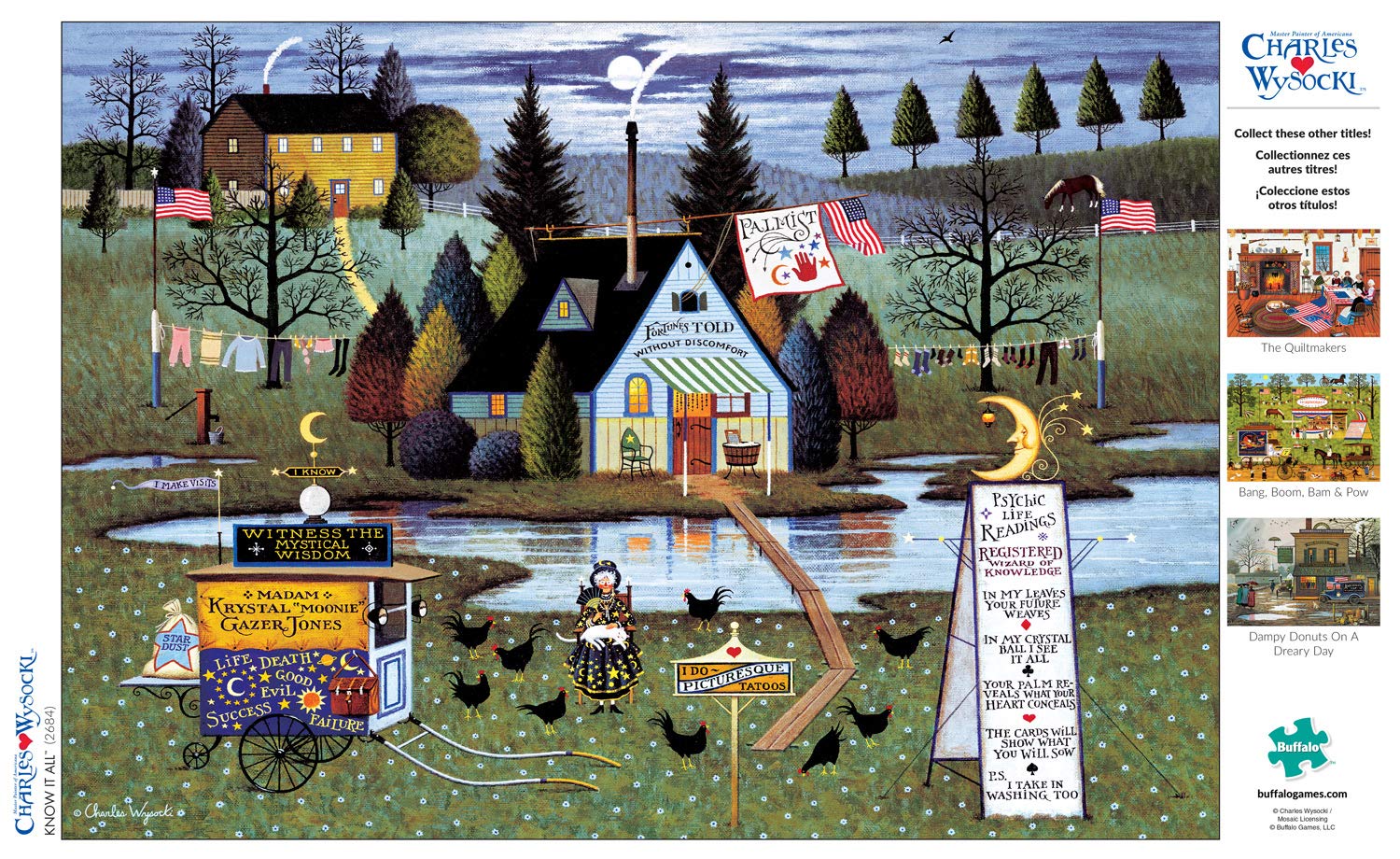 Buffalo Games - Charles Wysocki - Know it All - 300 Piece Jigsaw Puzzle for Adults -Challenging Puzzle Perfect for Game Nights - Finished Size is 21.25 x 15.00