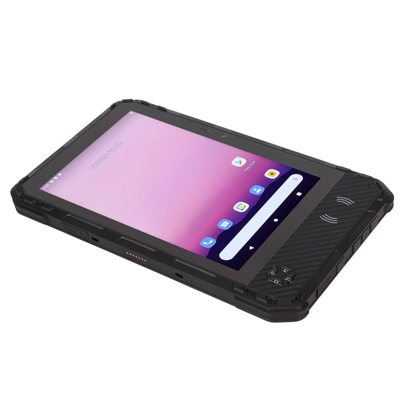 8 Inch IPS Rugged Tablet, 10000mAh Work Tablet 2.4G 5.8G WiFi Drop Resistant 4G Network 256G Expandable IP68 Waterproof for Geological Surveys (US Plug)