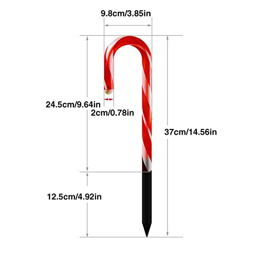 Christmas Candy Cane Lights,5pcs Solar Christmas Candy Cane Light, Outdoor Waterproof Christmas Day Light, LED Home Garden Passage Courtyard Lawn Decoration Light