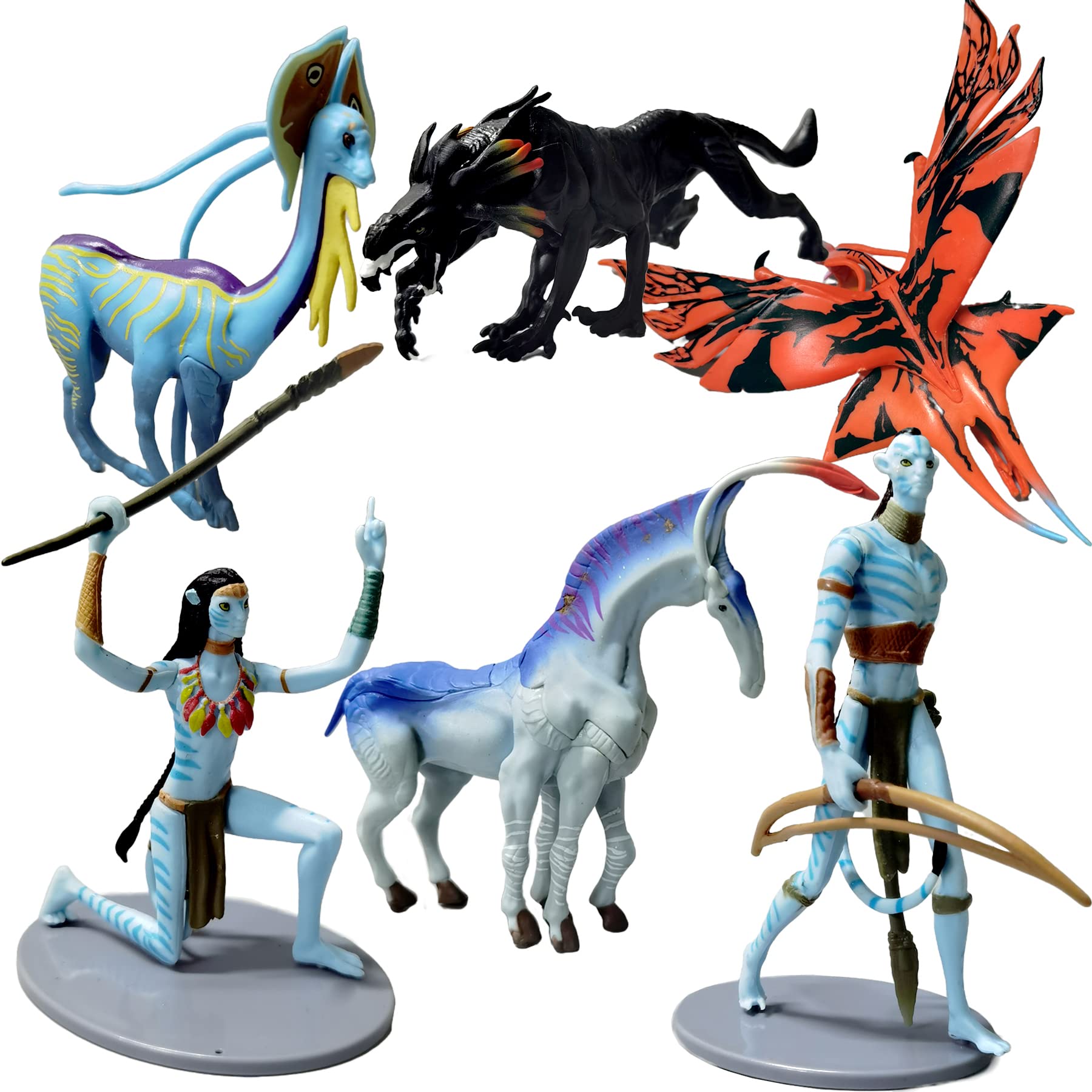 6pcs cake topper Action Figures toy set,birthday party supplies decorations
