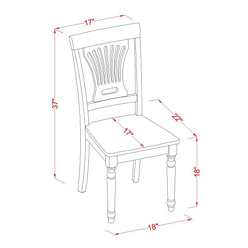 East West Furniture Dover 9 Piece Set Includes a Rectangle Dinner Table with Butterfly Leaf and 8 Dining Room Chairs, 42x78 Inch, Buttermilk & Cherry