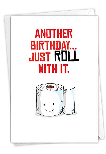 The Best Card Company - 1 Pun Birthday Card Funny - Hilarious Bday Puns, Notecard with Envelope - Birthday Puns - Roll C6119CBDG