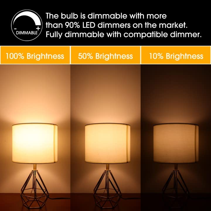 ASOKO ST64 Frosted LED Edison Vintage Light Bulbs, 6W Equivalent 60W 2700K Warm White, Dimmable LED Edison Bulb Antique LED Filament Bulbs 4 Packs
