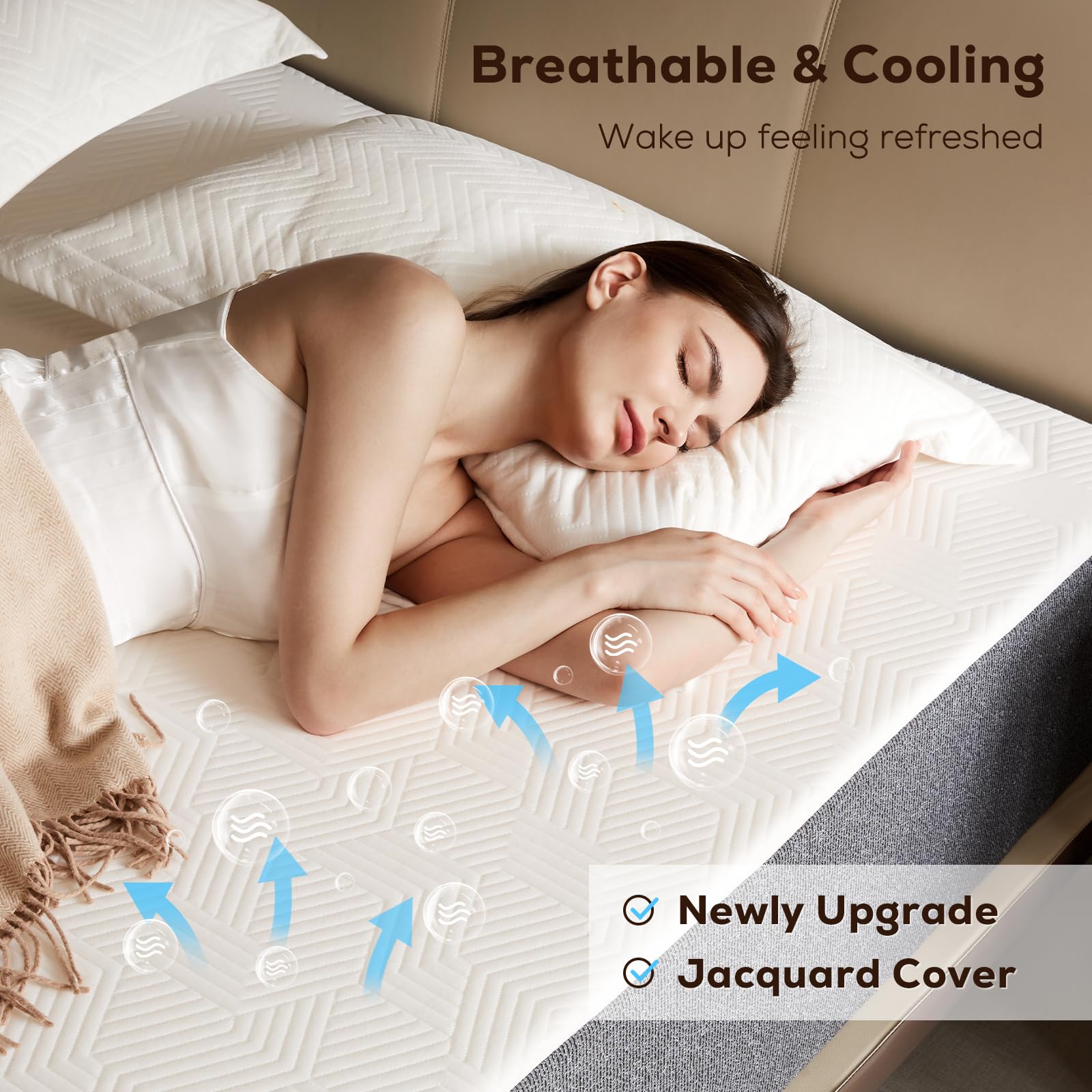 Ablyea Queen Mattress 10 Inch Hybrid Mattress in a Box with Gel Memory Foam, Individually Wrapped Pocket Coils Innerspring, CertiPUR-US Certified, Pressure Relief & Support, Medium Firm