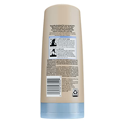 Jergens Natural Glow In-shower Lotion, for Fair to Medium Skin Tone, Wet Skin, Sunless Tanner Locks in Hydration for Gradual, Flawless Color, 7.5 Ounce