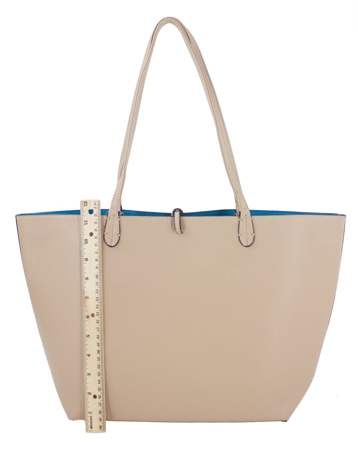Canal Collection Reversible 2 in 1 Fashion Tote Handbag with Pouch (Grey)