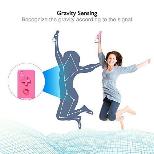 Built-in Motion Plus 2 in 1 Wireless Remote Controller Gamepad for Wii/Wii U, w/Silicone Case & Hand Strap (Red)