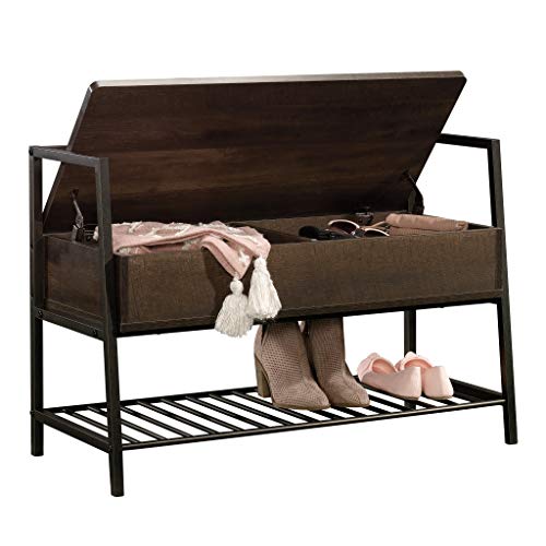 Sauder North Avenue Storage Bench, Smoked Oak finish