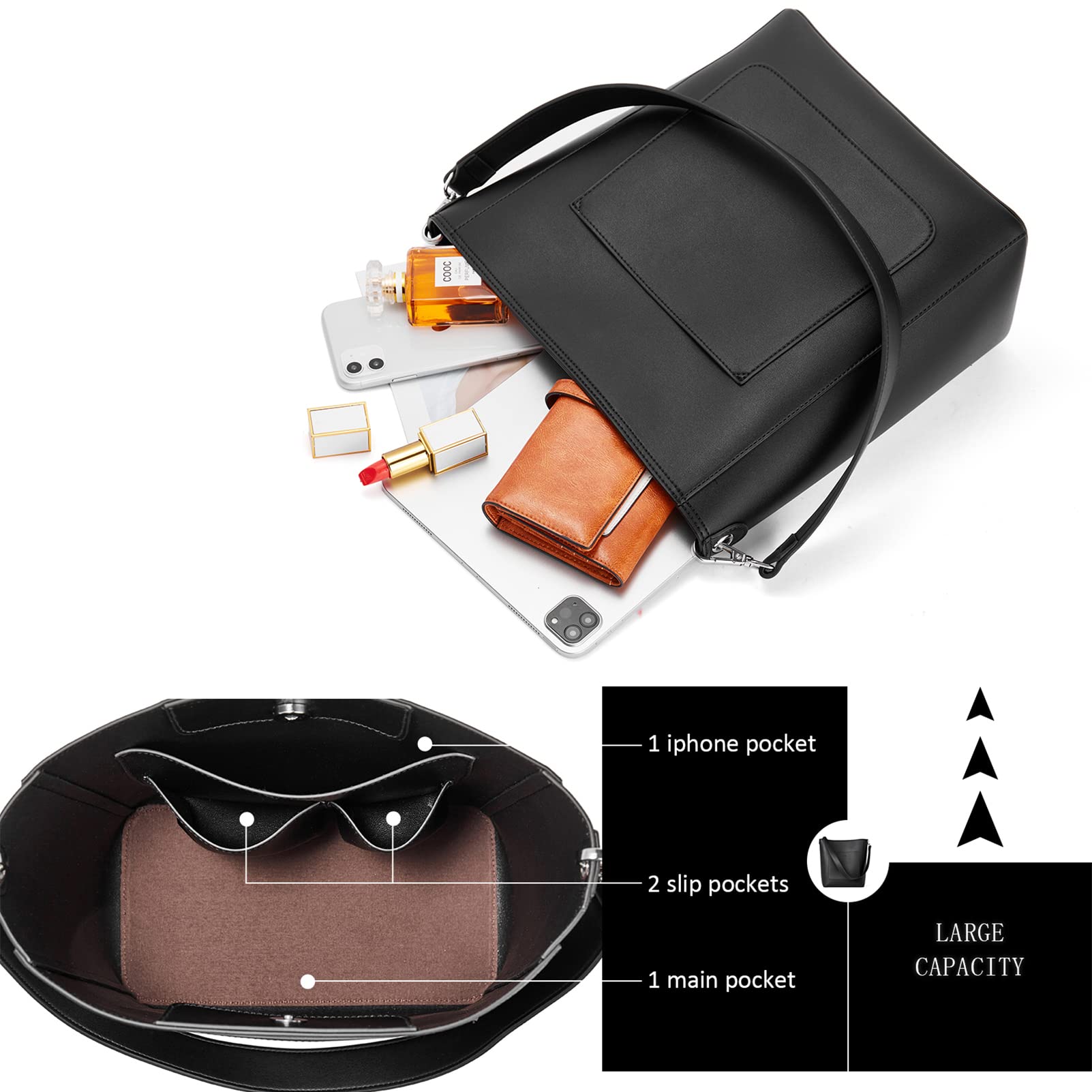 BROMEN Hobo Bags for Women and Wristlet Wallet