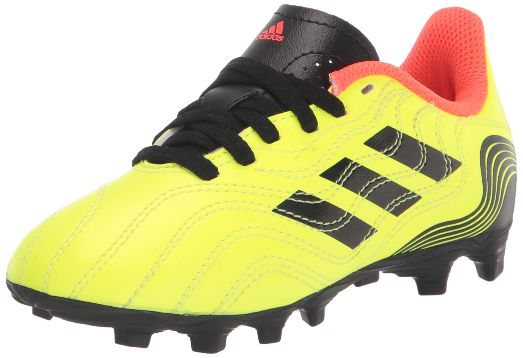 adidas Copa Sense.4 Flexible Ground Soccer Shoe, Team Solar Yellow/Black/Solar Red, 4 US Unisex Big Kid