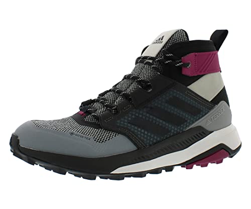 adidas Terrex Trailmaker Mid Gore-TEX® Hiking Shoes Metal Grey/Core Black/Power Berry 11 B (M)
