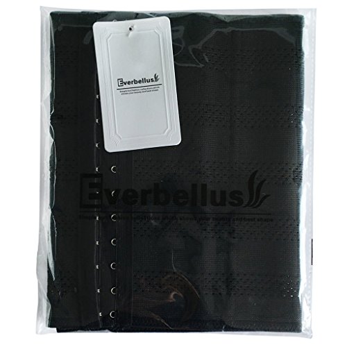 Everbellus Women's Breathable Elastic Corset Waist Trainer Cincher Belt Shapewear Black XXX-Large