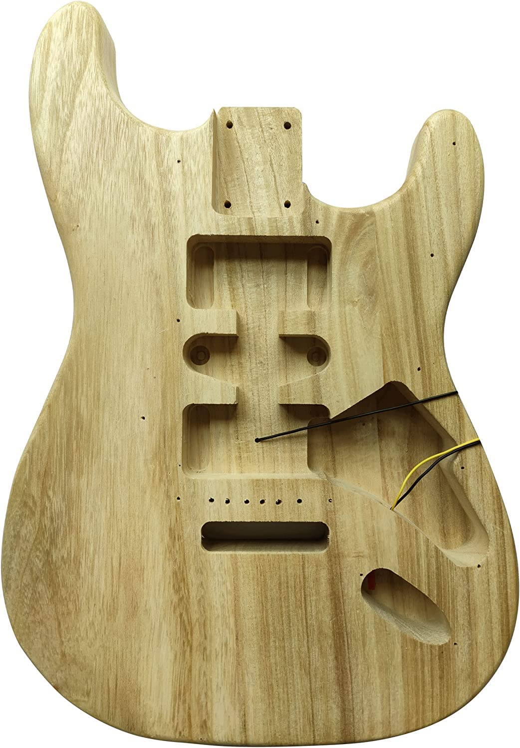 DIY Electric Guitar Kits Strat Style Beginner Kits 6 String Right Handed with Paulownia Wood Body Maple Neck Rosewood Fingerboard Chrome Hardware Build Your Own Guitar.