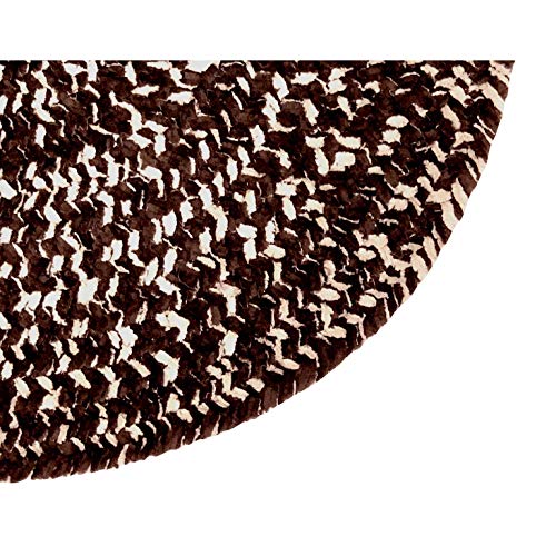 Better Trends Chenille Tweed Braid Collection is Durable and Stain Resistant Reversible Indoor Area Utility Rug 100% Polyester in Vibrant Colors, 22" x 40" Oval, Black & Gray