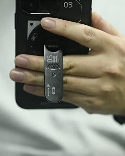 Aulumu G05 [4-in-1] Mag Safe Phone Grip [2023 Unique Design], Removable 360° Adjustable Phone Kickstand with Box Opener, Compatible with iPhone 14&13&12 Series (Black)