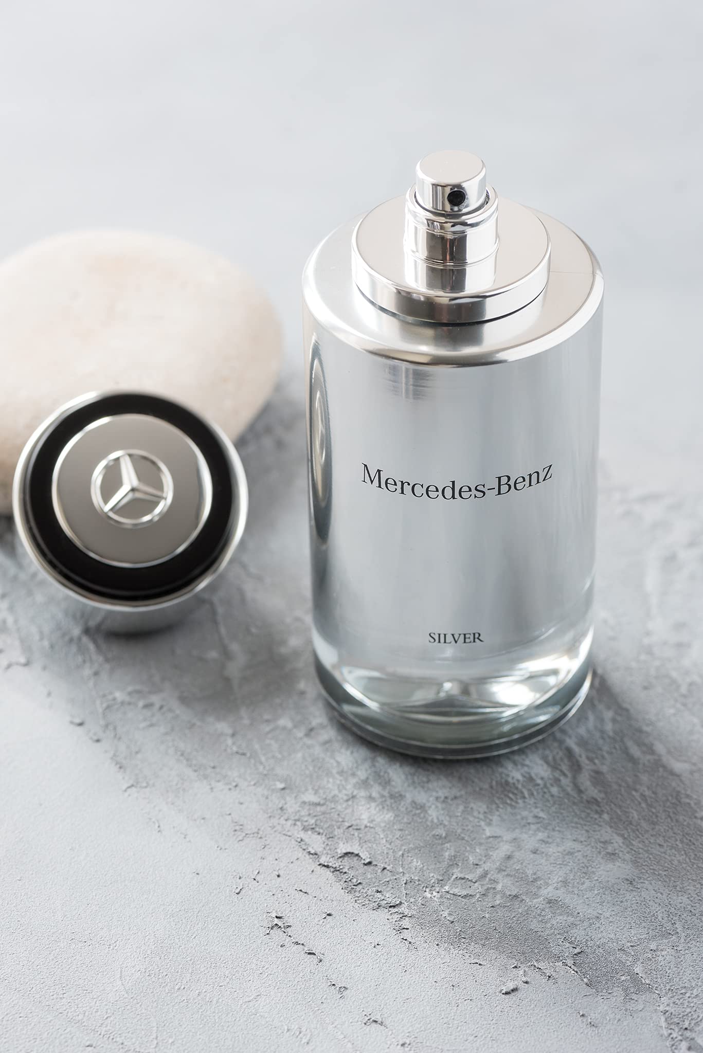 Mercedes-Benz Silver - Cologne for Men with Woody Scent - Orange, Vetiver and Musk Notes - Everyday Casual Elegance Gift for Men - 4 oz EDT Spray