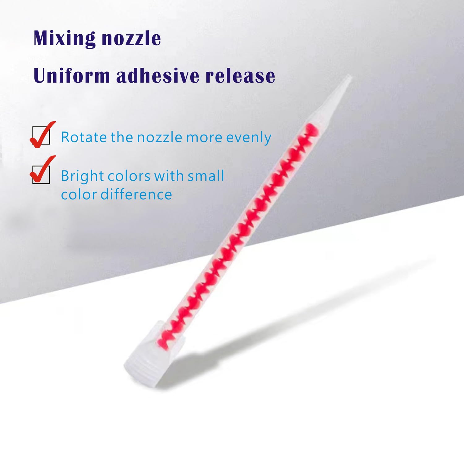 ANZHUO Dual Barrel Mixing Nozzle, 20 Double epoxy Spray Gun nozzles, Suitable for 200ml and 400ml Manual Ink cartridges (20 Pieces)
