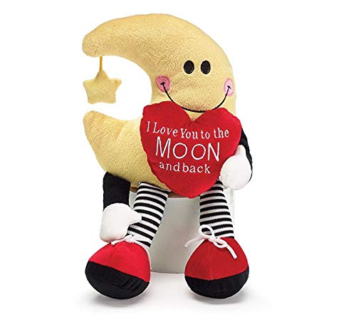 Burton & Burton 9739373 Valentine I Love You to The Moon and Back Plush Toy, 12 inches