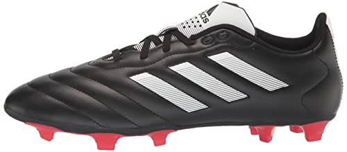 adidas Unisex Goletto VIII Firm Ground Soccer Shoe, Black/White/Red, 10 US Men