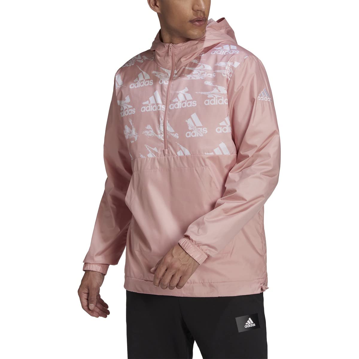 adidas Essentials Brandlove Half-Zip Windbreaker - Mens Casual L