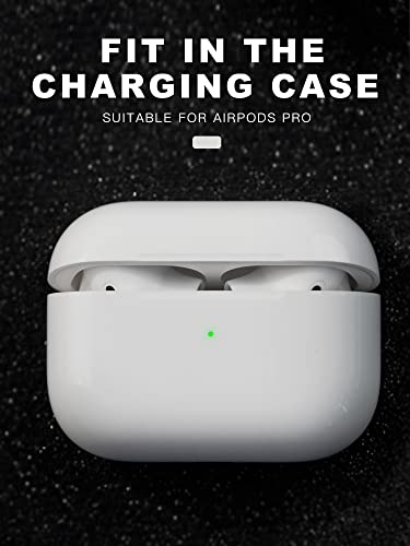 Brujula 3 Pairs AirPods Pro Ear Tips Ear Hooks Covers, Reduce Pain, Silicone Accessories, Anti-Slip Replacement Ear Tips, Fit in The Charging Case (M)
