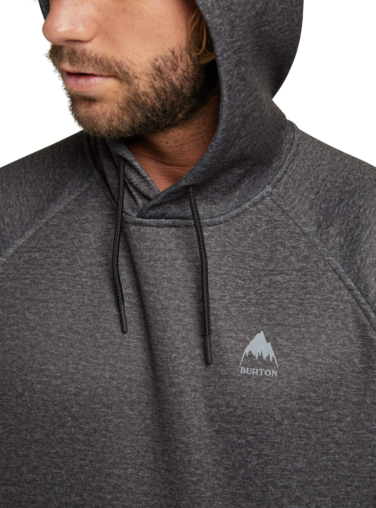 Burton Men's Crown Weatherproof Pullover Fleece, True Black Heather, L