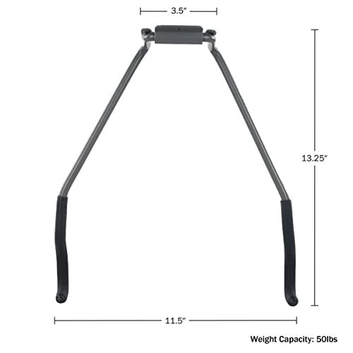 Stalwart Bike Wall Mount Set of 2 - EVA Foam Padded Bicycle Hooks - Flip-Up Garage Bicycle Rack Pair with 50lbs Capacity Each (Pack of 1)