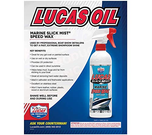 Lucas Oil 10980 Slick Mist Marine Speed Wax, 24 Oz