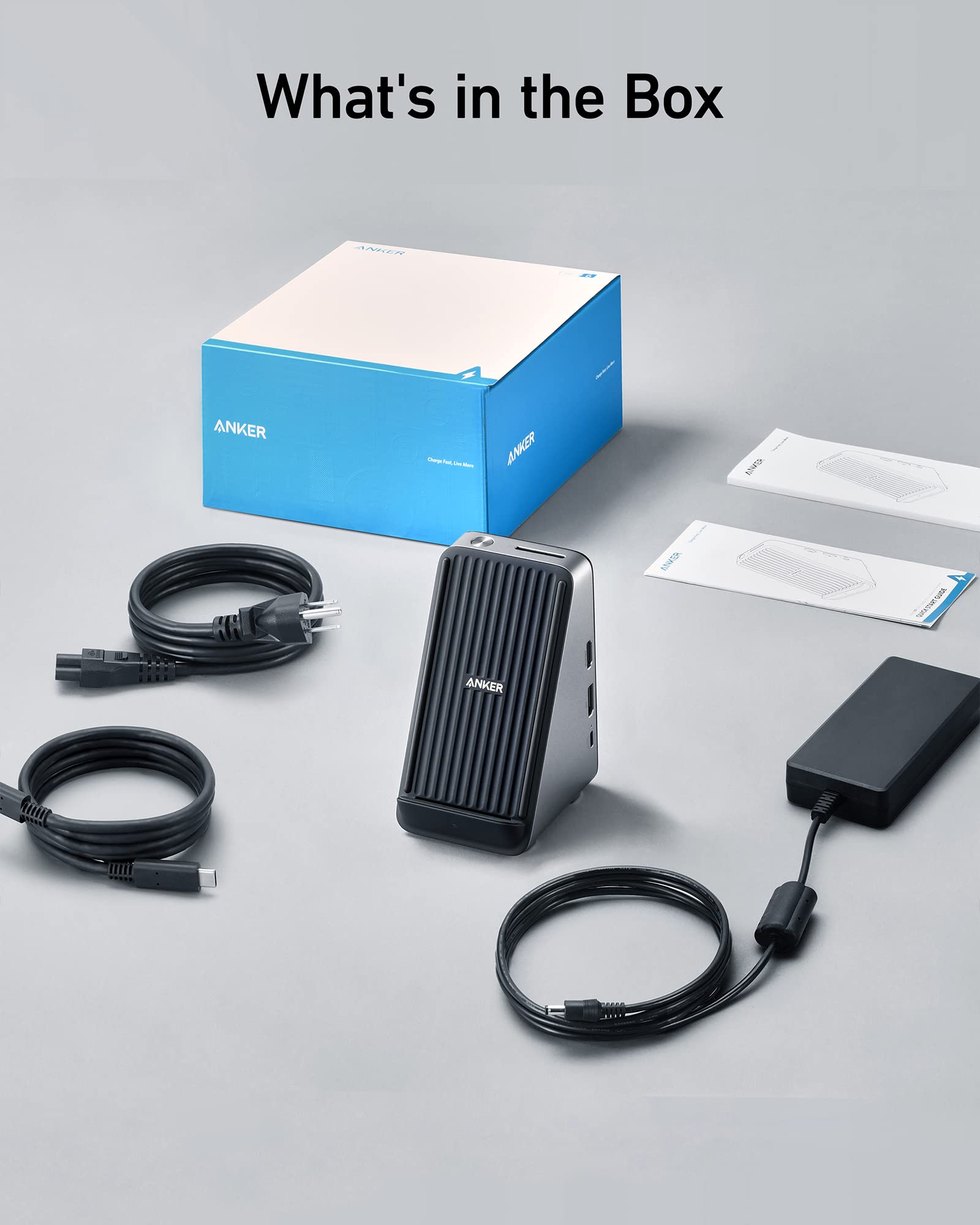 Anker 651 USB-C Dock, 8-in-1 Docking Station, Qi-Certified 10W Max Wireless Charging, Single 4K, Dual 2K Display, Compatible with iPhone 13/12 Series, Samsung S22, Pixel 4/3, and More