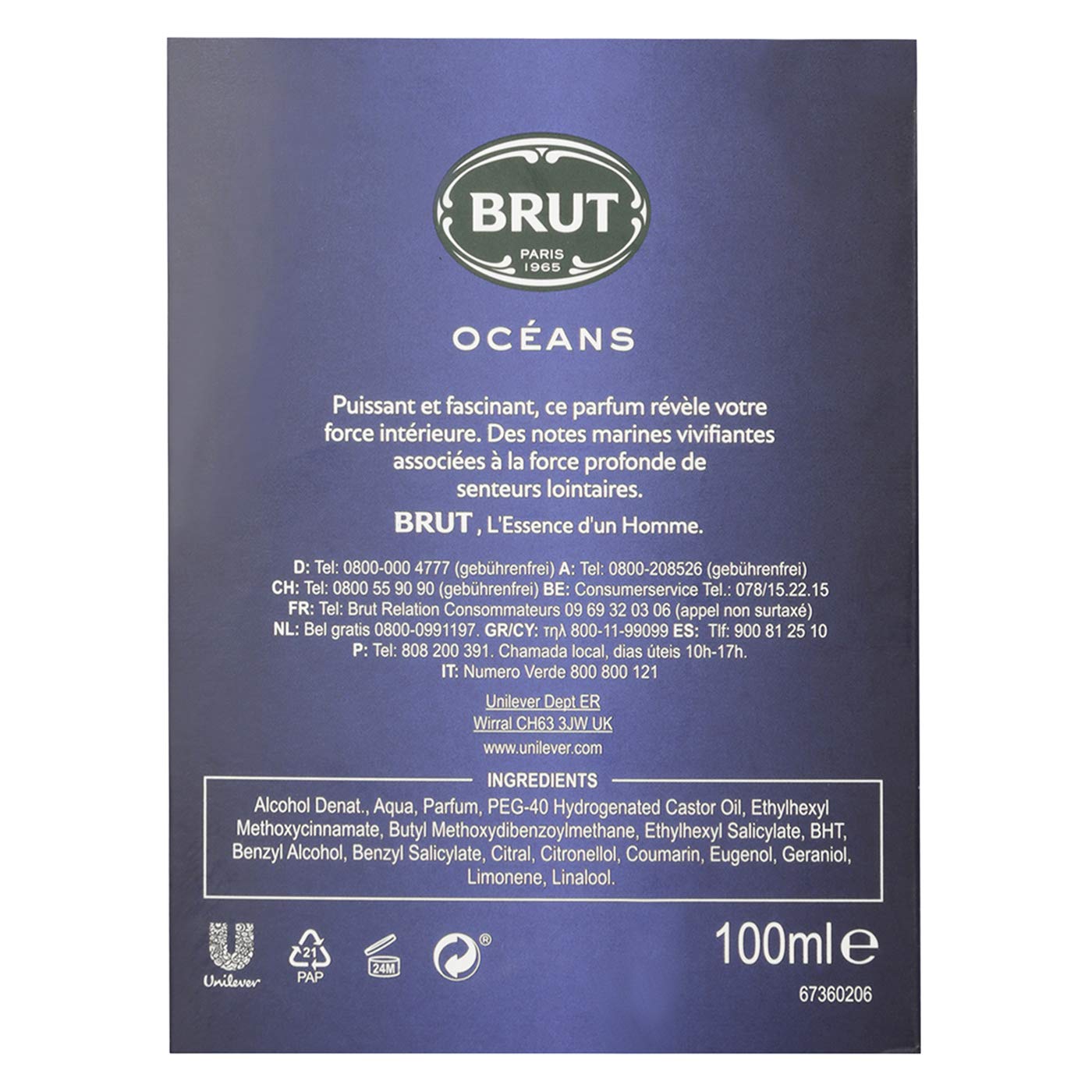 Brut Oceans Eau De Toilette 100ml by Brut