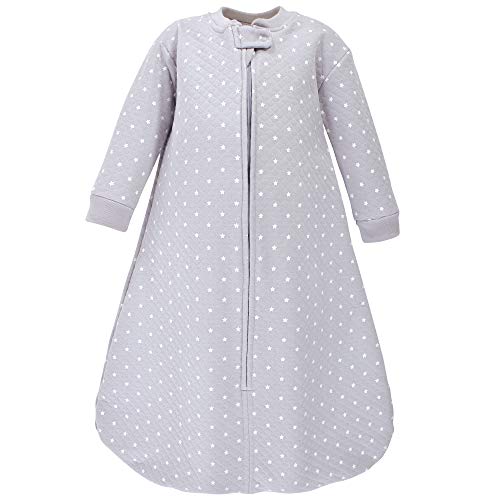 Hudson Baby Unisex Baby Premium Quilted Long Sleeve Sleeping Bag and Wearable Blanket, Royal Safari, 6-12 Months