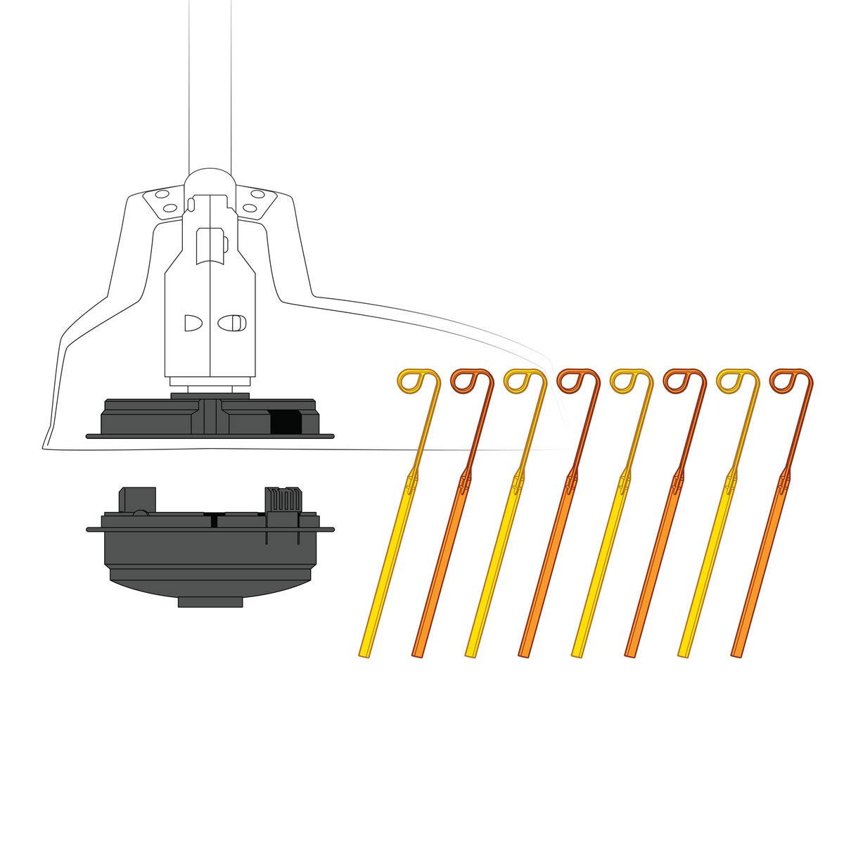 Aero-Flex® Universal Replacement Trimmer Head - Four Flexible line Blades - Fast & Easy to Change Flexible Blades | Saves Time - No More Trimmer Line
