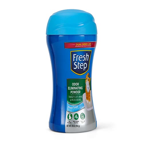 Fresh Step Cat Litter Box Odor Eliminating Powder | Cat Deodorizer for Litter Box | Easy to Use Odor Neutralizing Powder Cat Product for the Home - 16 Ounces